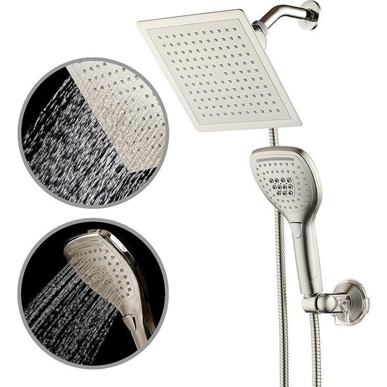 Aster Form Corp Rain Dual Shower Head 2 5 Gpm Gpm Wayfair